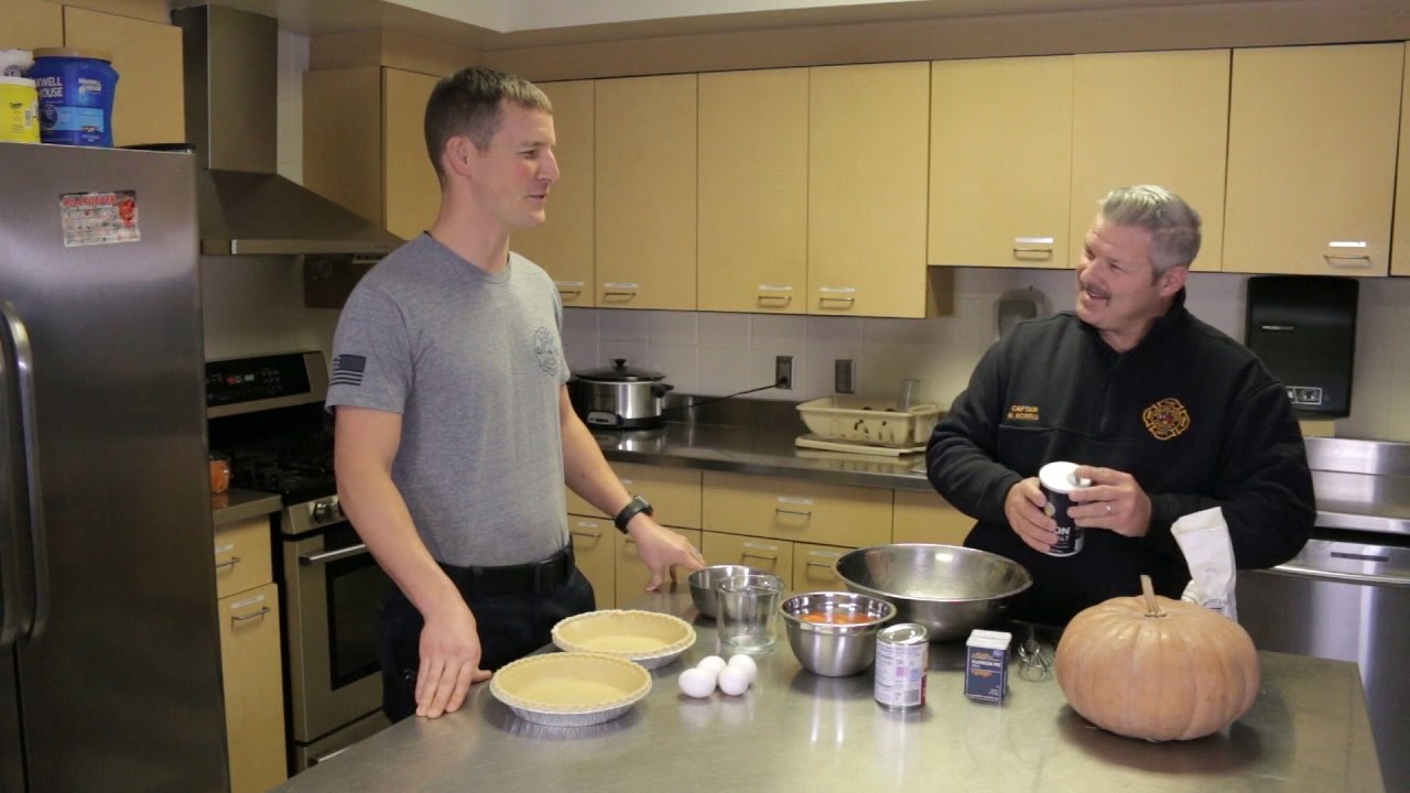 Firehouse Kitchen #3 - Homemade Pumpkin Pies - YouTube
