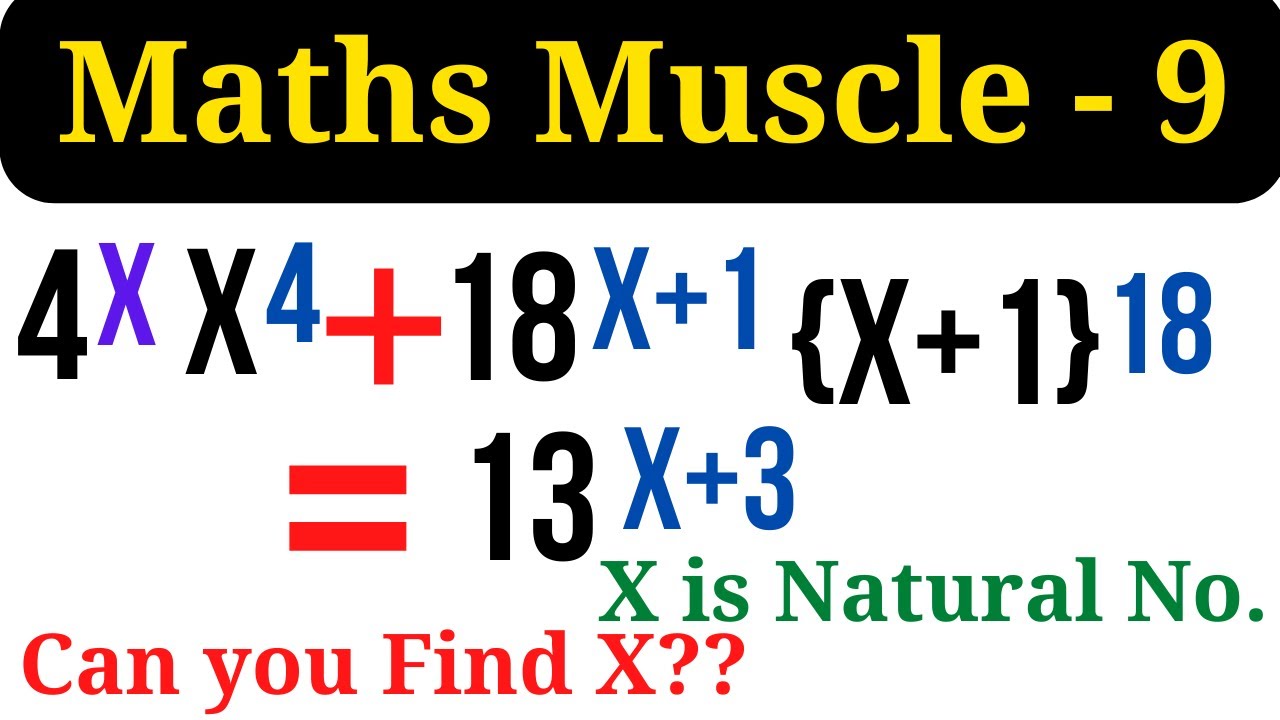 Math Muscle - 9 |Math Brain Teaser | Can You Solve This Math Olympiad Question | Viral Math ...