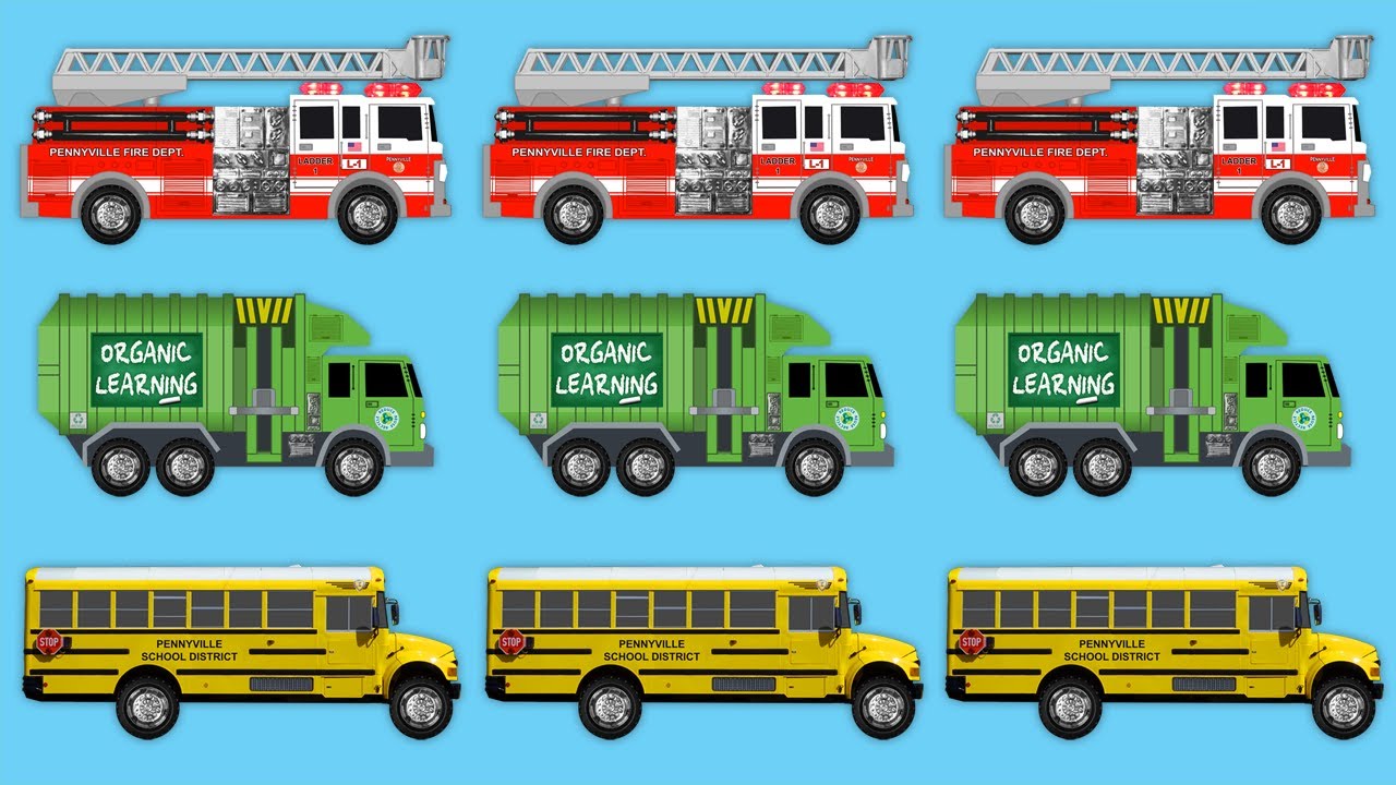 Street Vehicles Chart for Kids - Learning to Chart with Fire Trucks ...