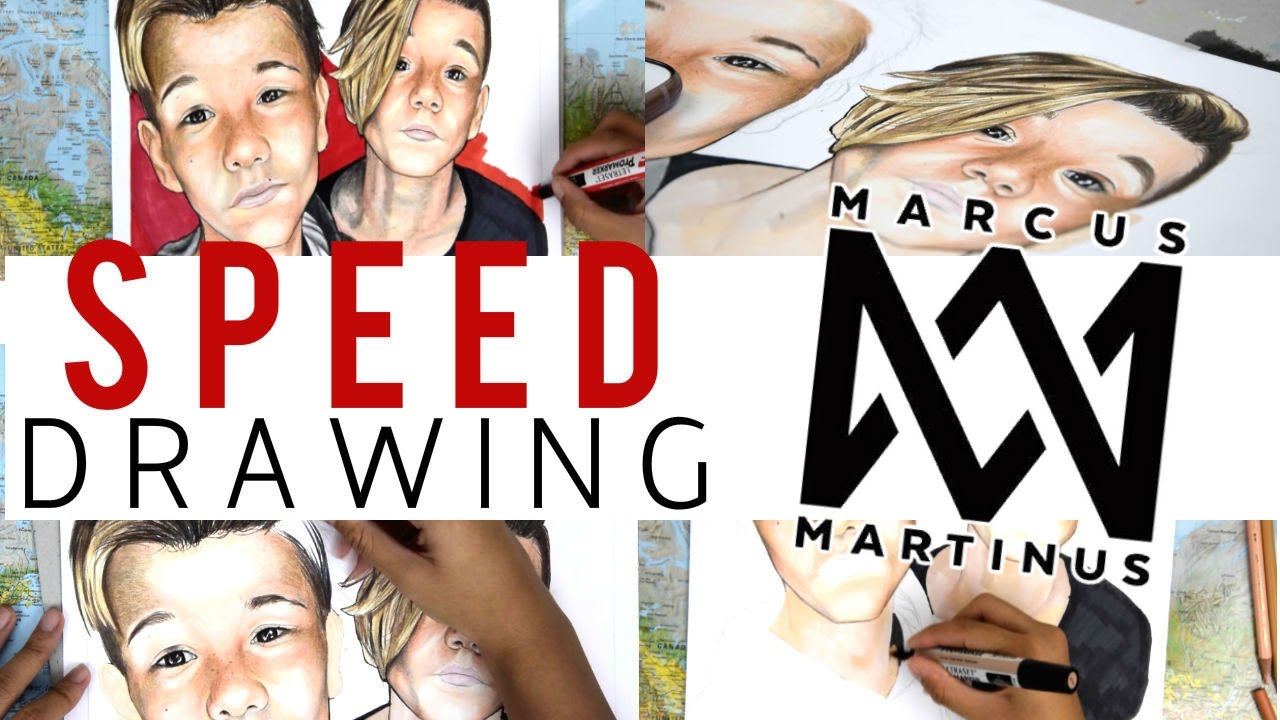 Speed drawing, Marcus and Martinus - YouTube