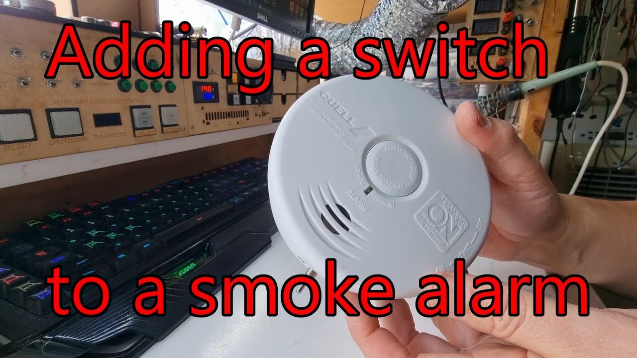 Adding a switch | Quell 10 year monoxide/smoke alarm. - YouTube