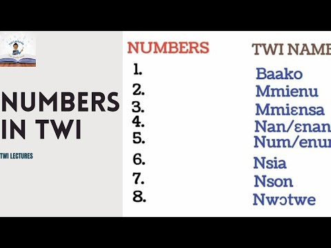 Numbers In Twi | Twi Lectures - YouTube