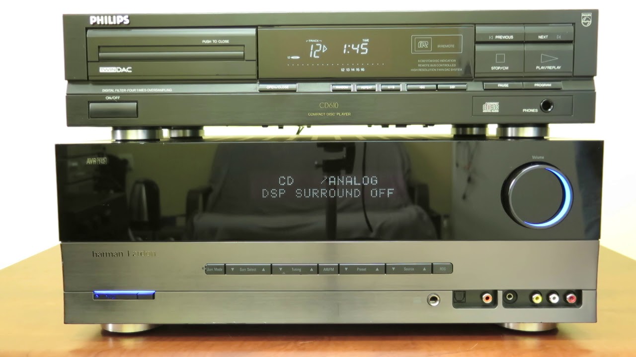 Harman Kardon AVR 142 Philips CD 610 - YouTube