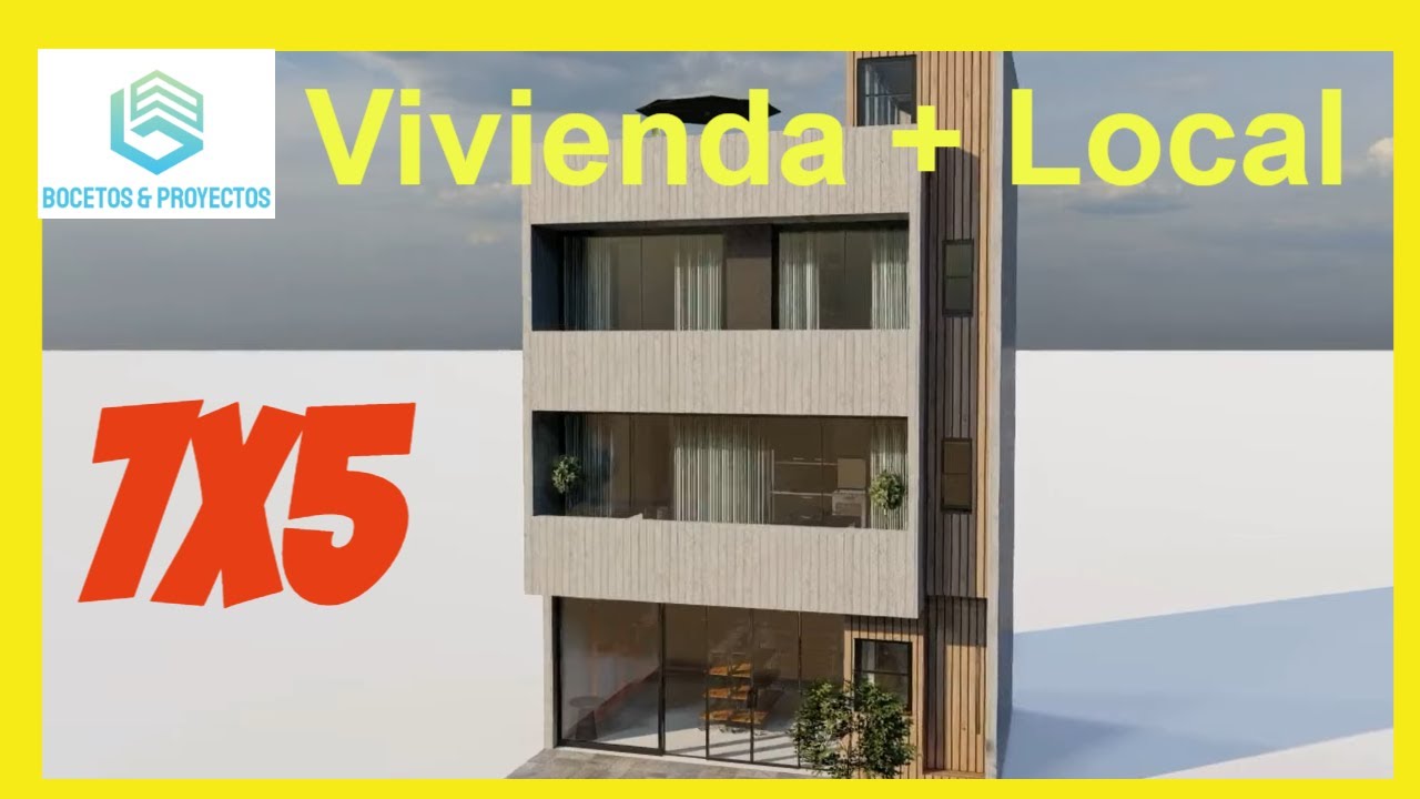 Plano de casa con Local Comercial | Plano de casa con comercio - YouTube