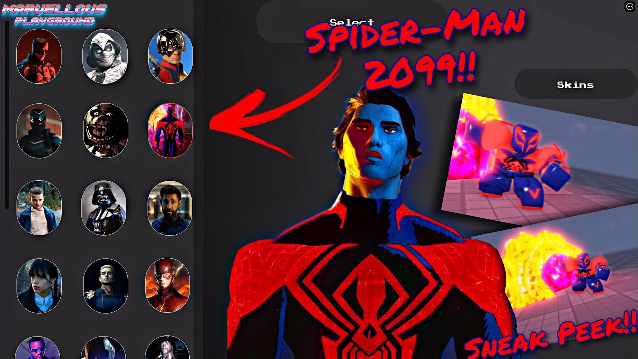 SPIDER-MAN 2099 SNEAK PEEK IN MARVELLOUS PLAYGROUND!! 👀 (Roblox ...