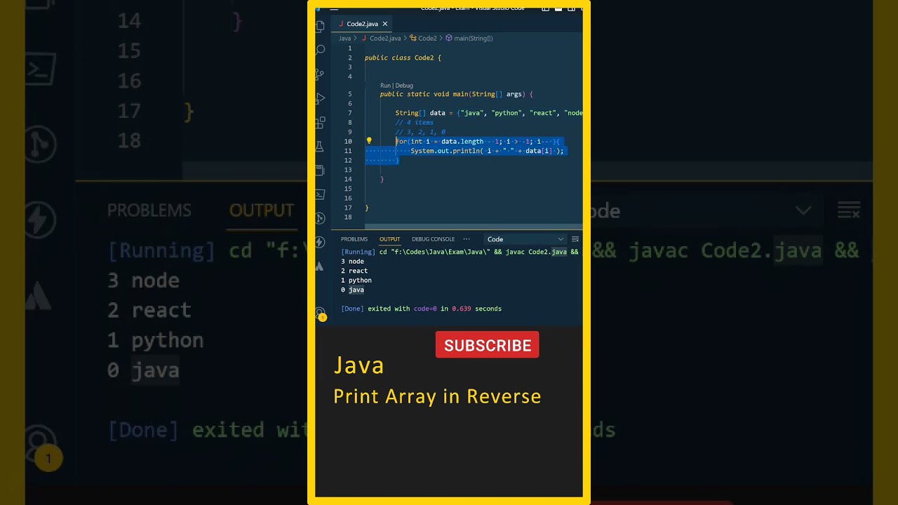Java Print Arrays In Reverse Java In Telugu Java Course Core Java Java Print Arrays In Reverse Java In Telugu Java Course Core Java