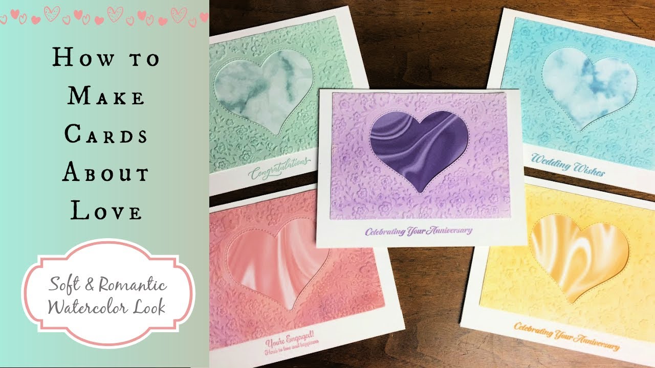 How to Make Valentine and Love Theme Cards with a Soft and Romantic ...