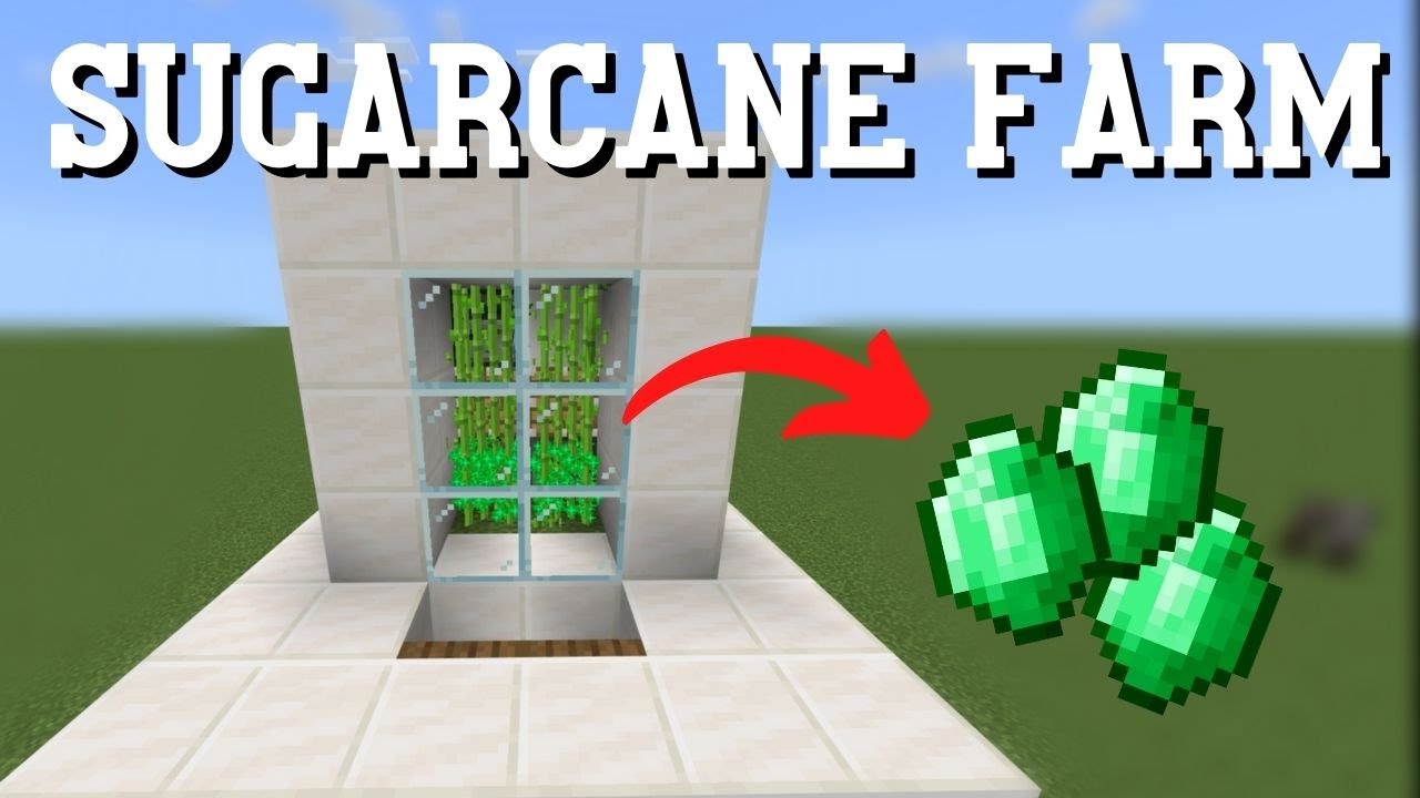 Simple Automatic Minecraft Sugar Cane Farm - YouTube