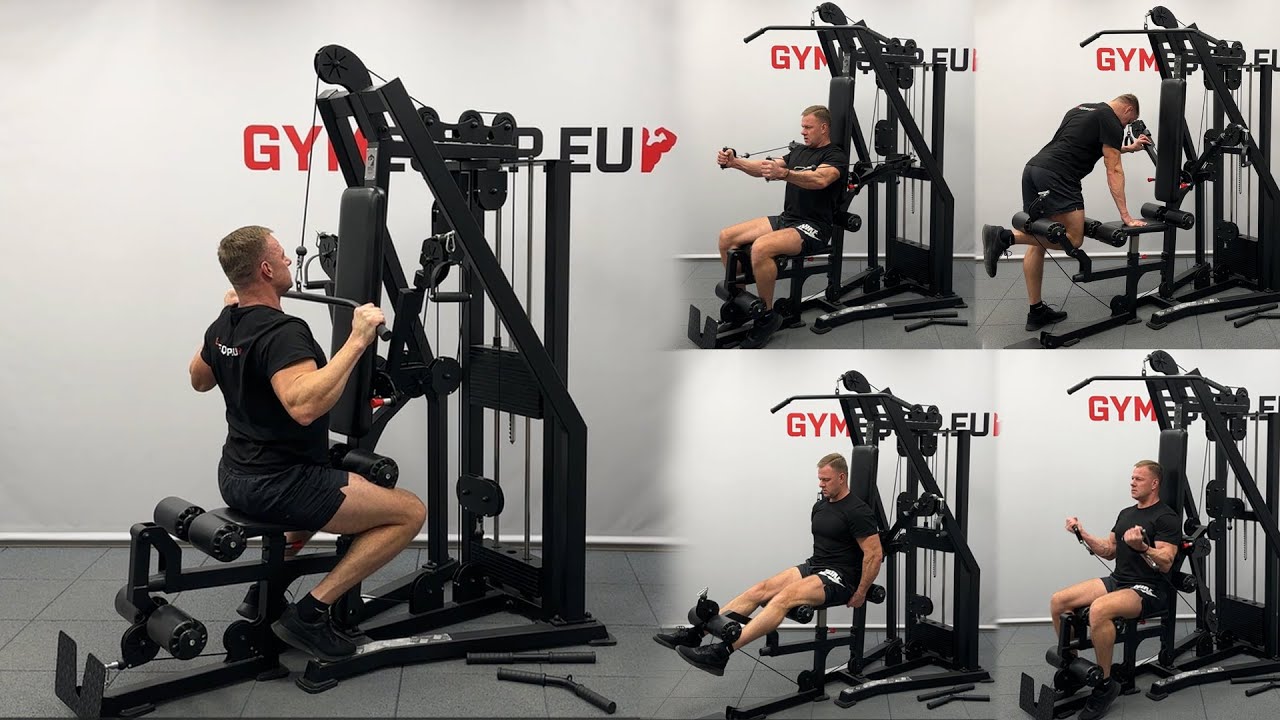 HGE105 Single Stack Multifunctional Machine for full body workout - YouTube