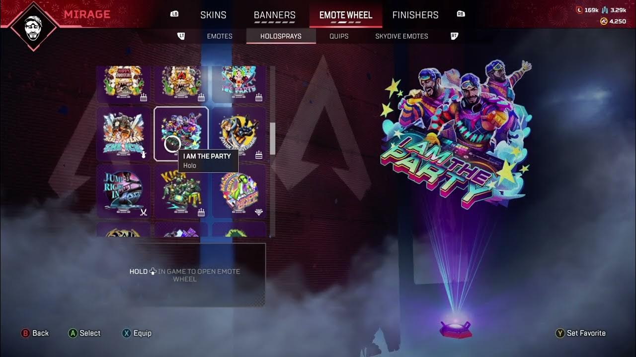 New Epic Holospray for Mirage (I Am The Party), S16 Battle Pass. [Apex Legends - Highlight - Feb ...