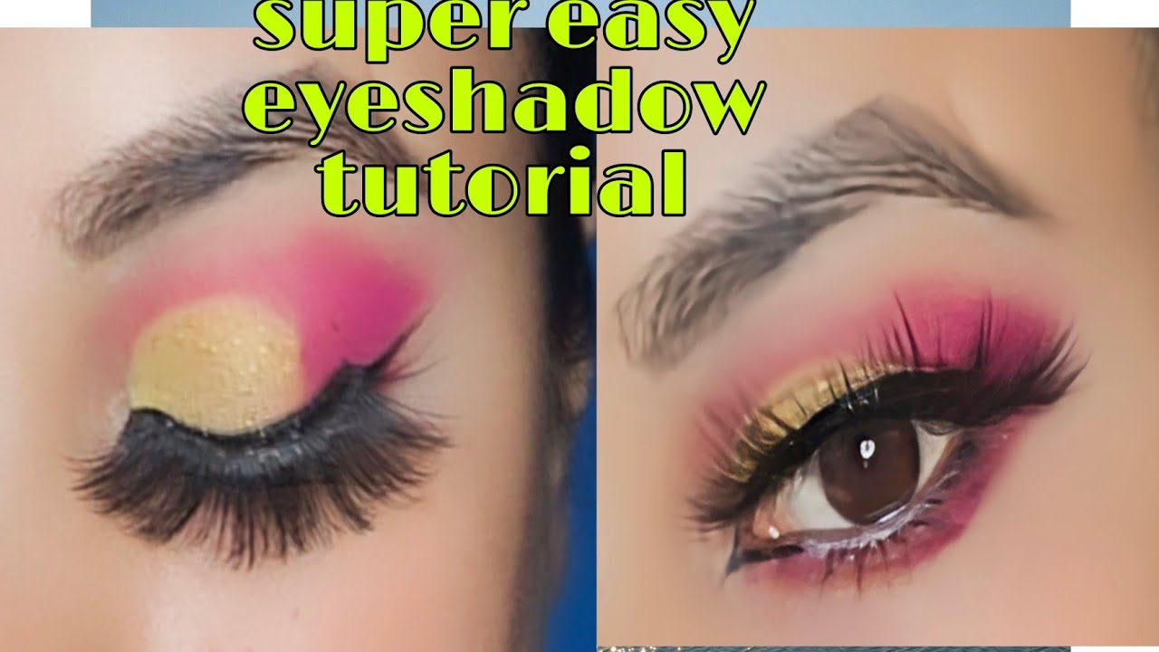 pink yellow glitter eyeshadow tutorial/eyeshadow tutorial step by step ...