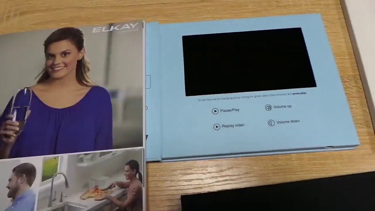 Video brochure,Video screen in box, LCD greeting card - YouTube