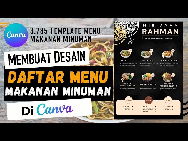 Temukan Rahasia Canva Menu Makanan: Panduan Lengkap untuk Restoran Anda ...