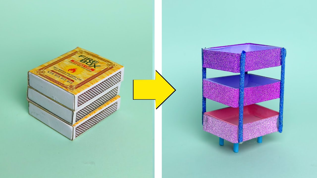 Crafting a Tiny Matchbox Organizer | DIY Mini Organizer Tutorial - YouTube