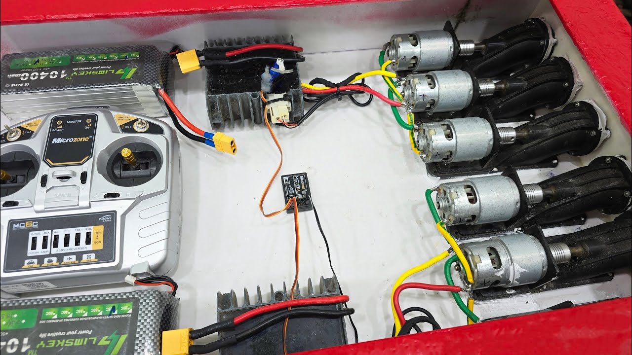 Chế Thuyền RC 6 Động cơ jet turbo motor 775 - YouTube