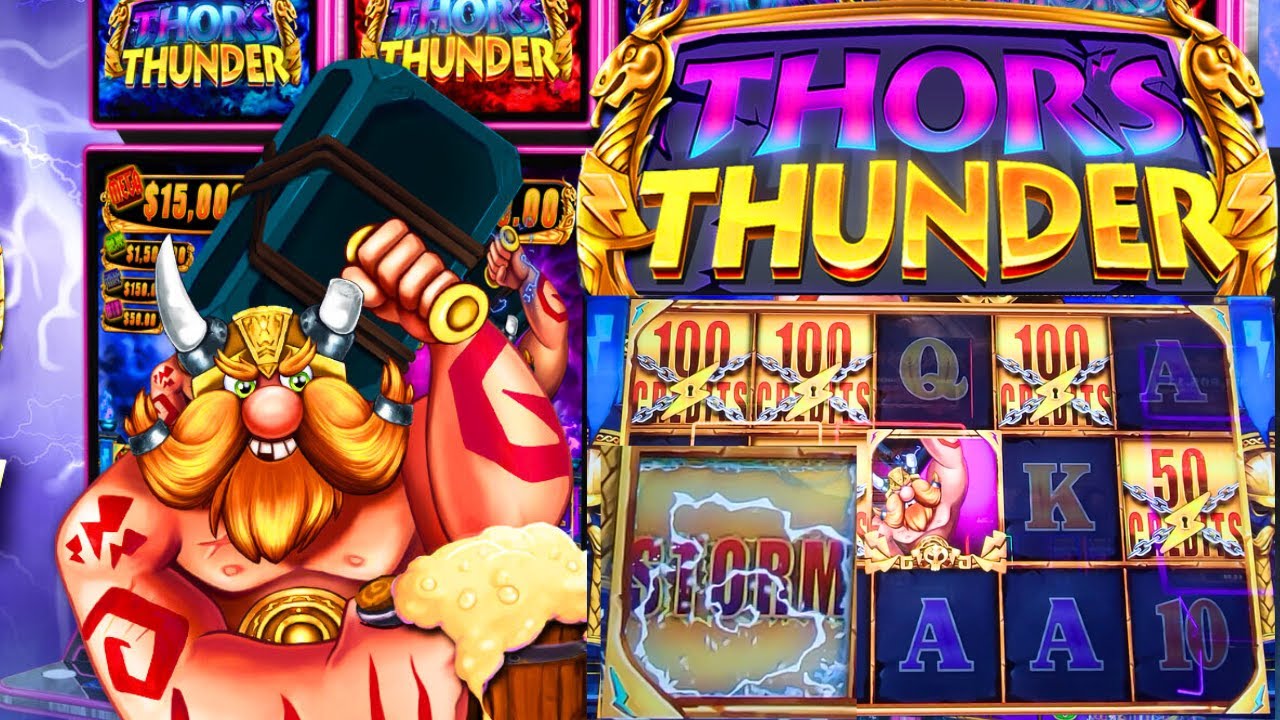 *NEW 💥💥THOR'S THUNDER Slot Machine 💥💥Thunder Storm & Free Spins Landed ...