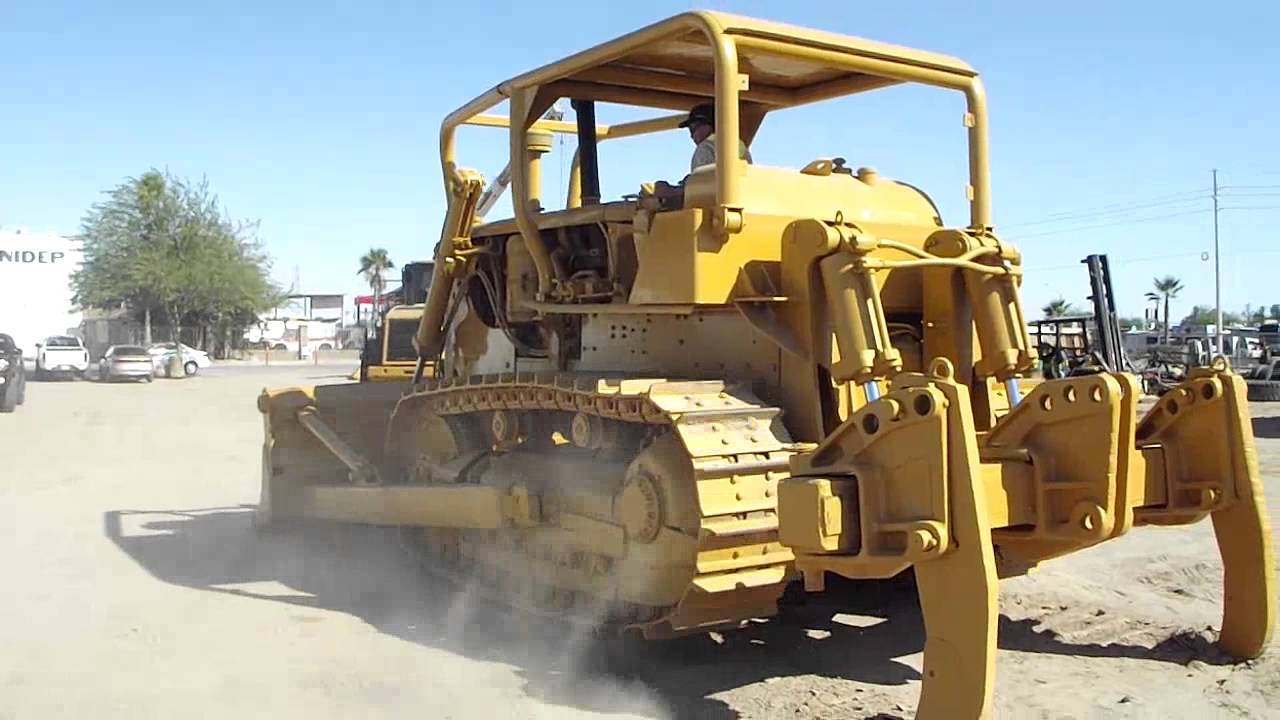 Topador Frontal Caterpillar D8H Con Ripper Maquinaria JR - YouTube
