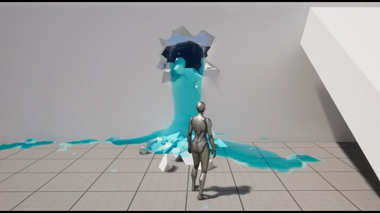 UE5 Niagara Fluid system & Chaos destruction - YouTube