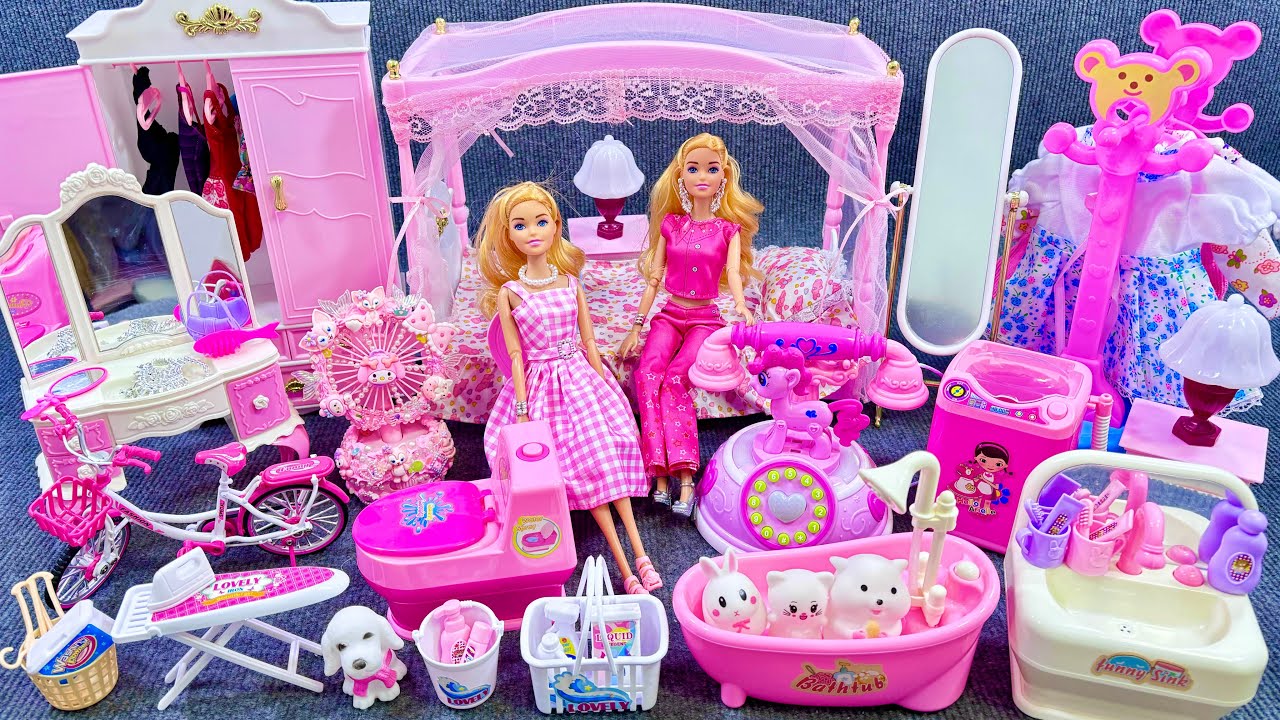 16 Minutes Satisfying with Unboxing Cute Princess Dressing Table Toy ...