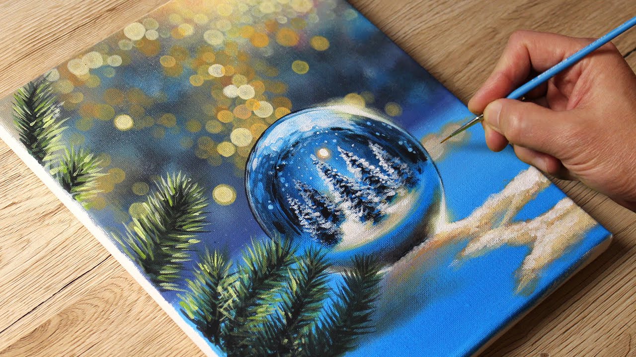 Painting a Crystal Ball / Acrylic / STEP by STEP - YouTube