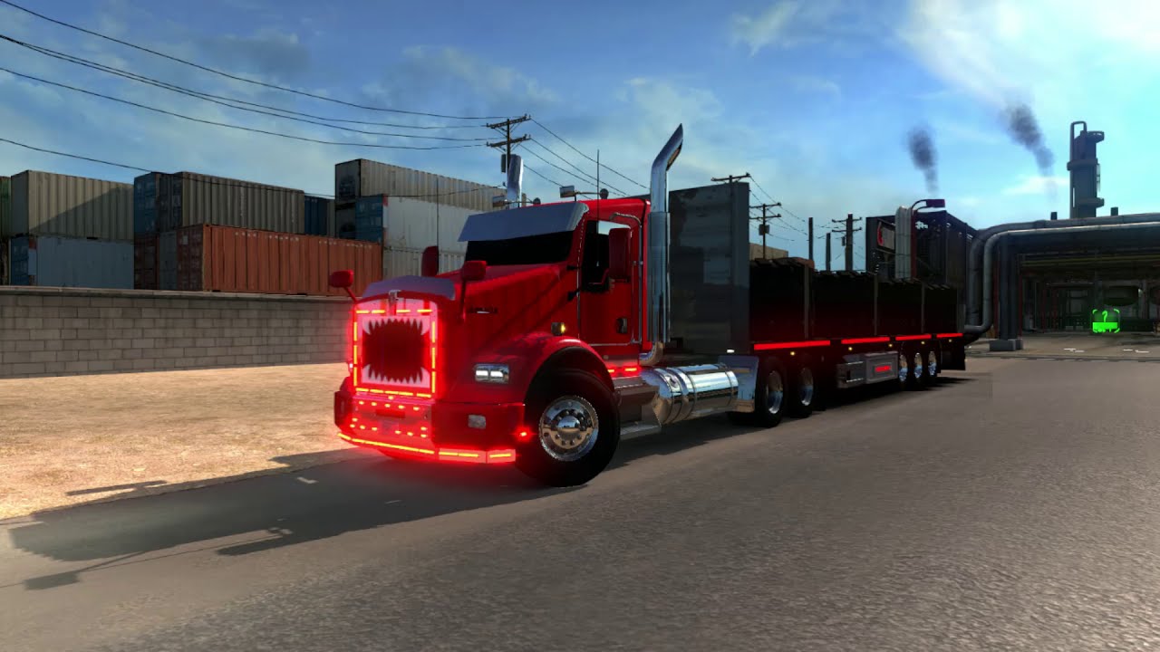 ATS Kenworth T800 Big Load - YouTube