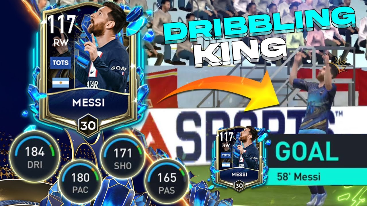 Dribbling King!! TOTS MESSI Max Rated Review - Fifa Mobile 23 - YouTube