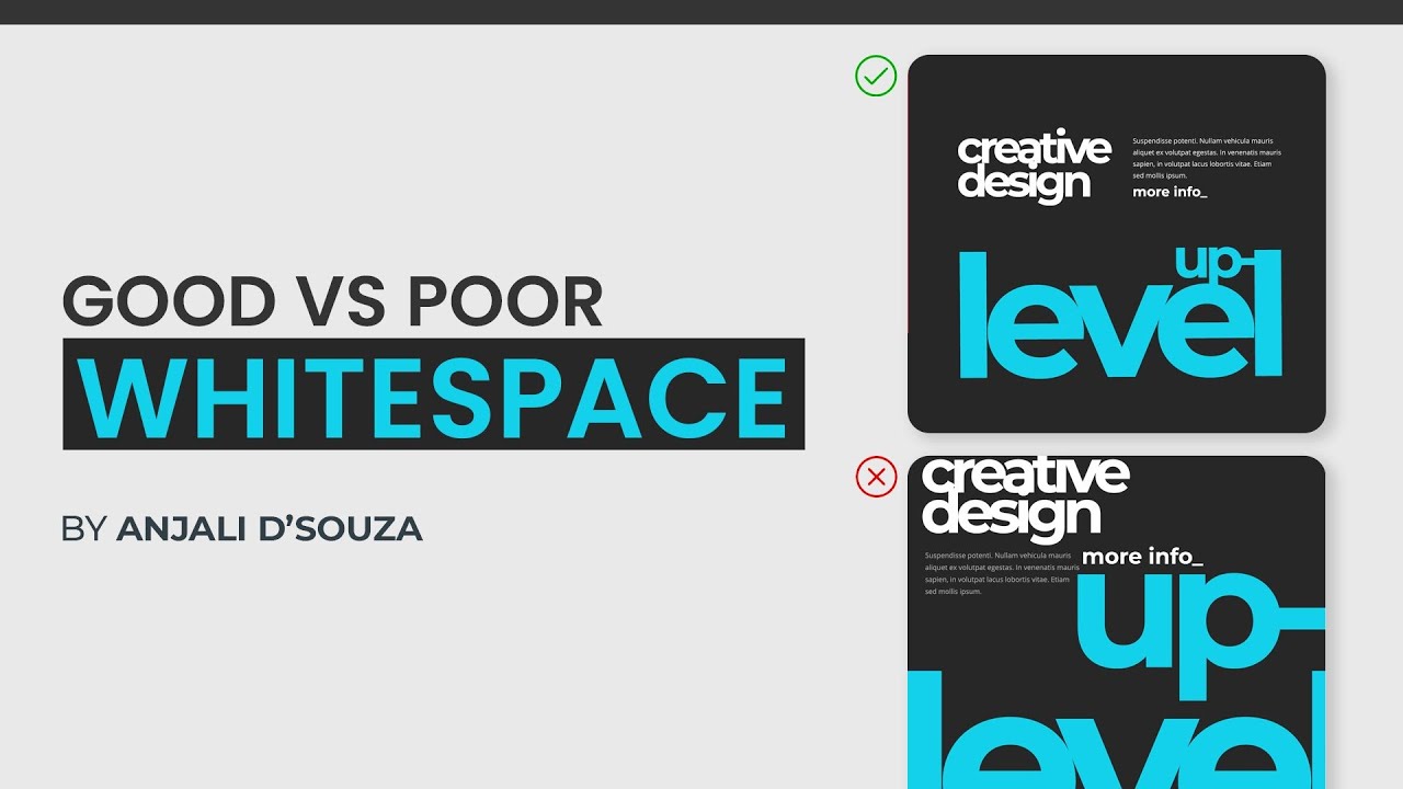 Don't Overlook this Design Principle - Good Vs Poor White Space - Learn ...
