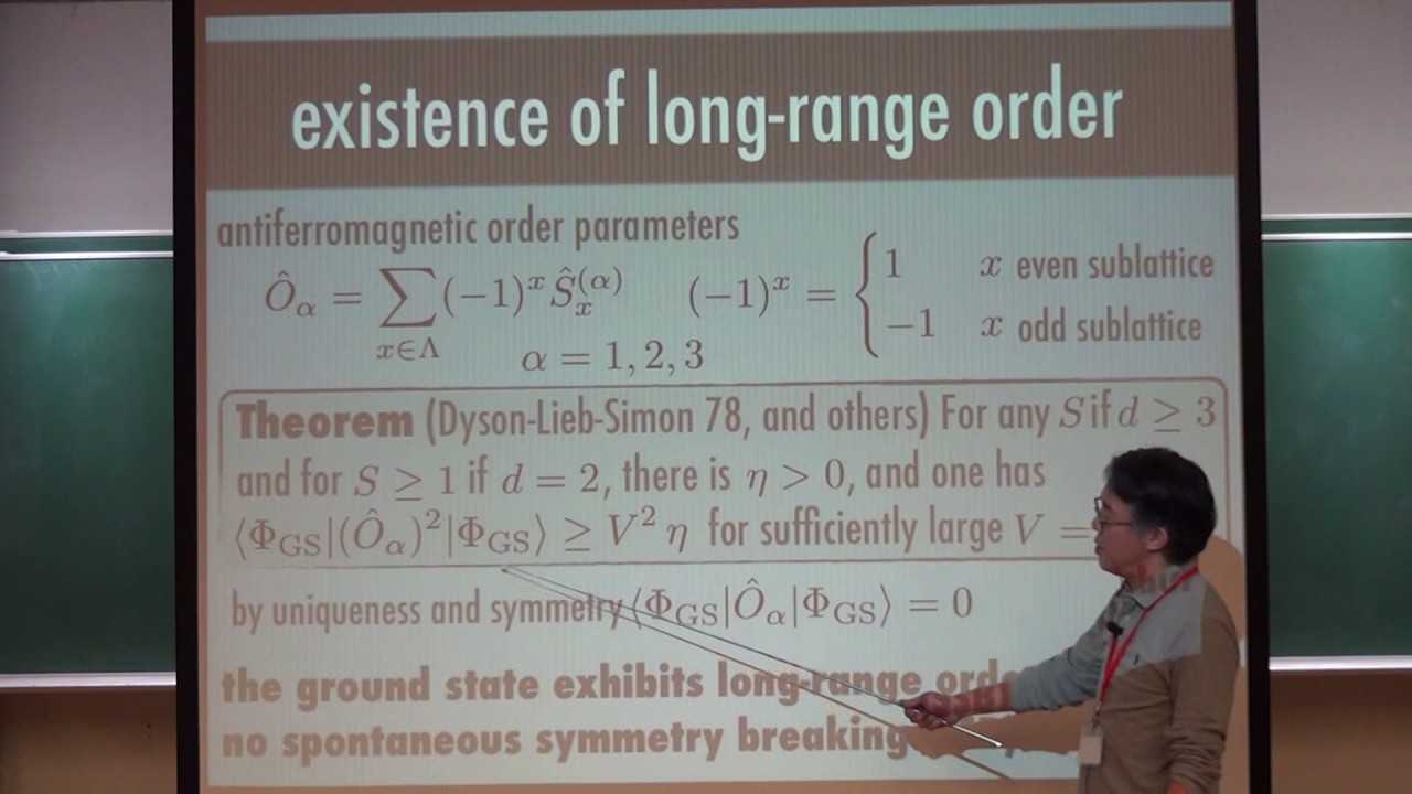 Hal Tasaki, "Spontaneous 'symmetry breaking' and entanglement formation ...