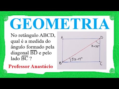 Como calcular o valor do ângulo formado pela diagonal de um retângulo ...