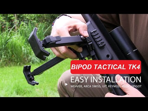 Bipod TACTICAL Evo TK4 - tactical bipods for accurate shooting - YouTube
