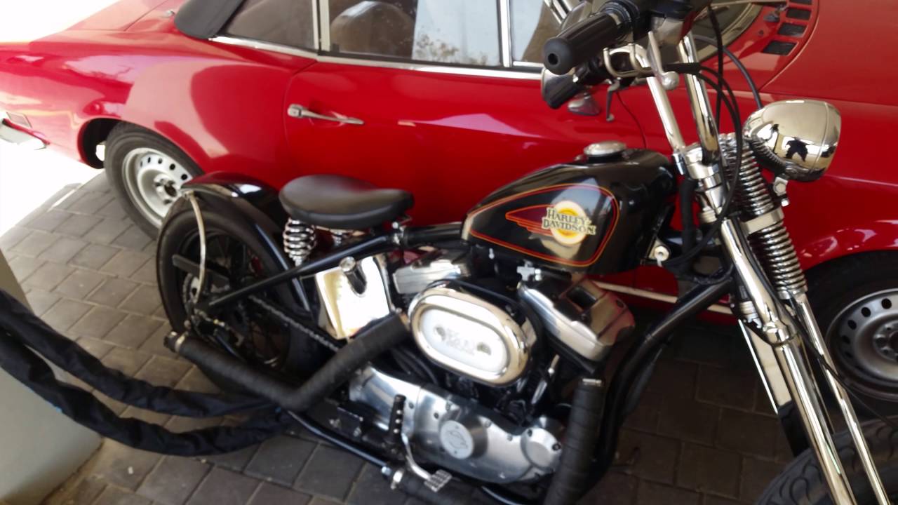Sportster bobber single down tube frame - YouTube