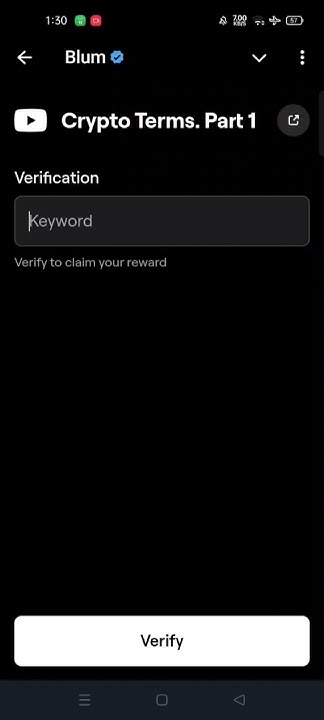 Crypto terms. part 1 - blum keyword code | Crypto terms. part 1 keyword - YouTube