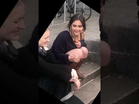 Cute Girl Smokes Two