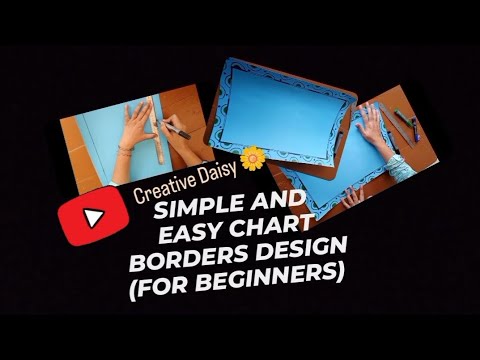 beautiful borders design for school project/ simple and easy chart ...