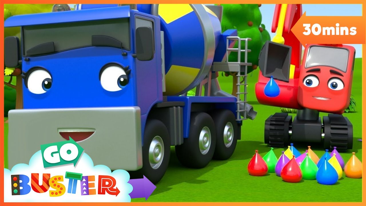 Water Balloon Fight!! | Go Buster | Baby Cartoons | Kids Videos | ABCs ...