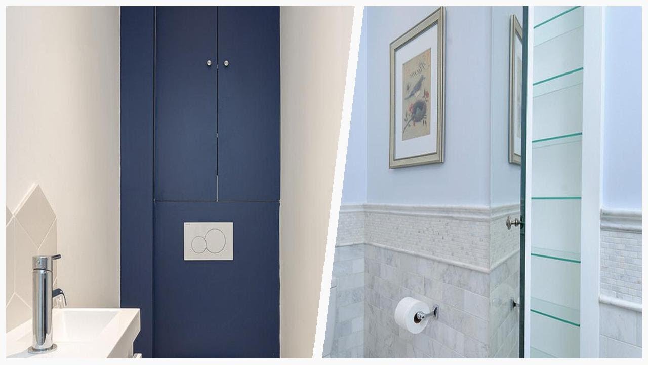 75 Blue White Tile Powder Room Design Ideas You'll Love 💎 - YouTube