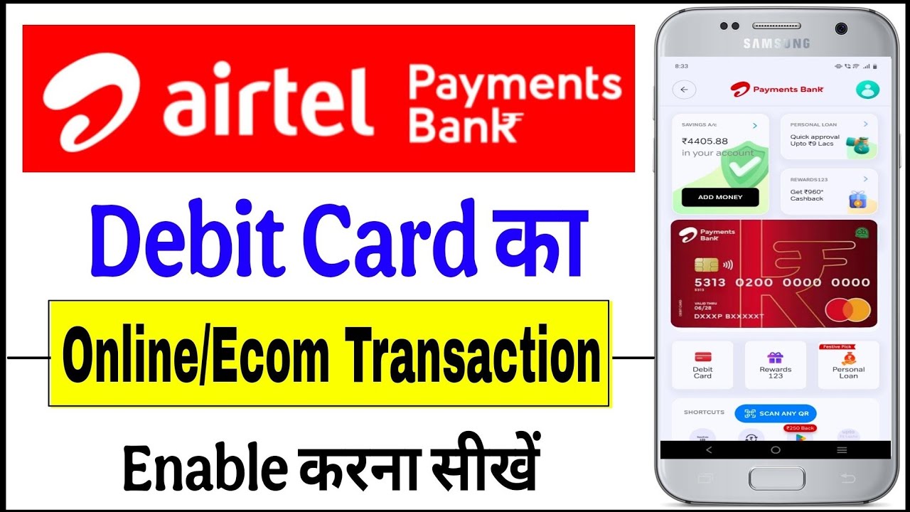 Airtel Payments Bank Debit Card Online Transaction Activation | enable ...