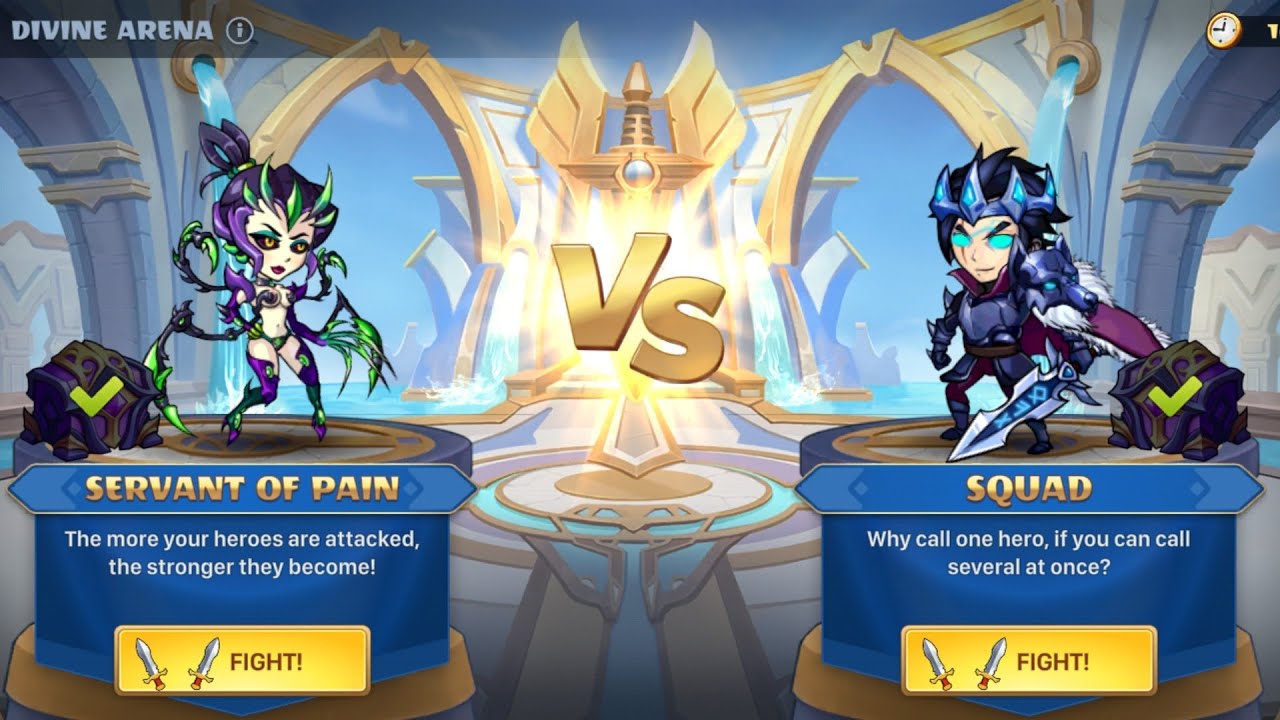 Divine arena Mighty party Servant of pain vs Squad - YouTube
