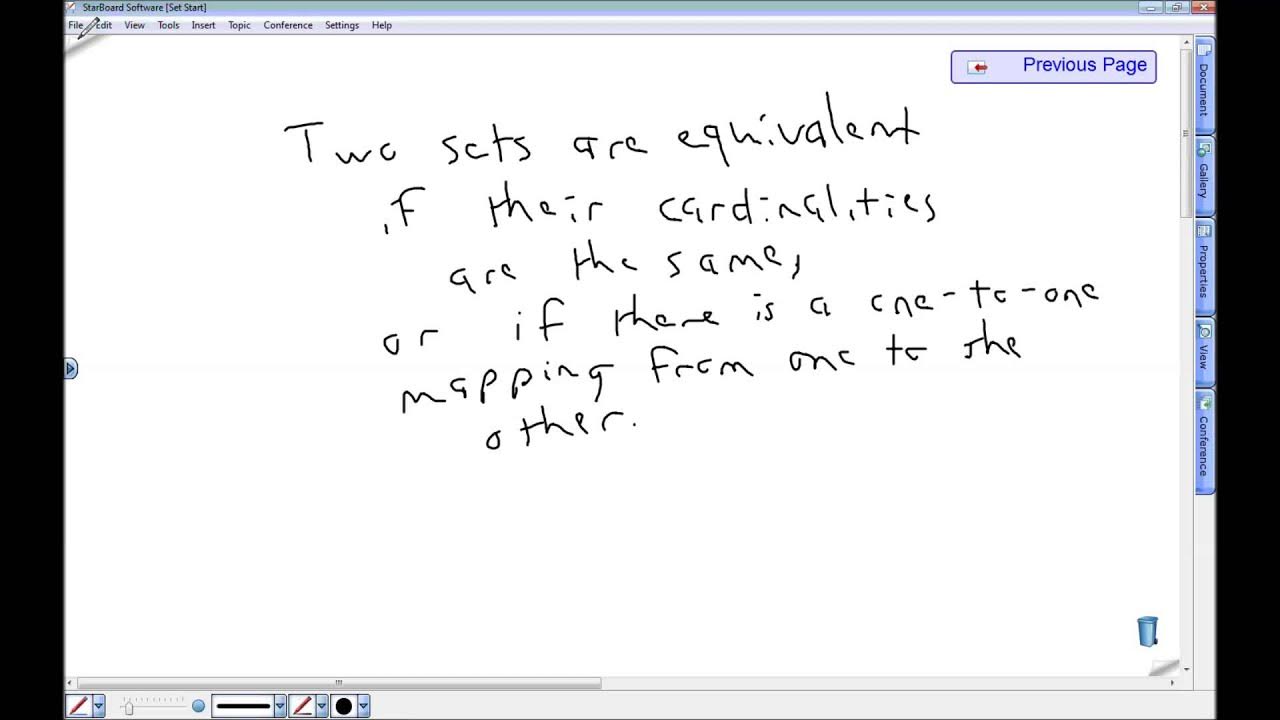 Equivalent vs Equal Sets; Finite vs Infinite Sets - YouTube