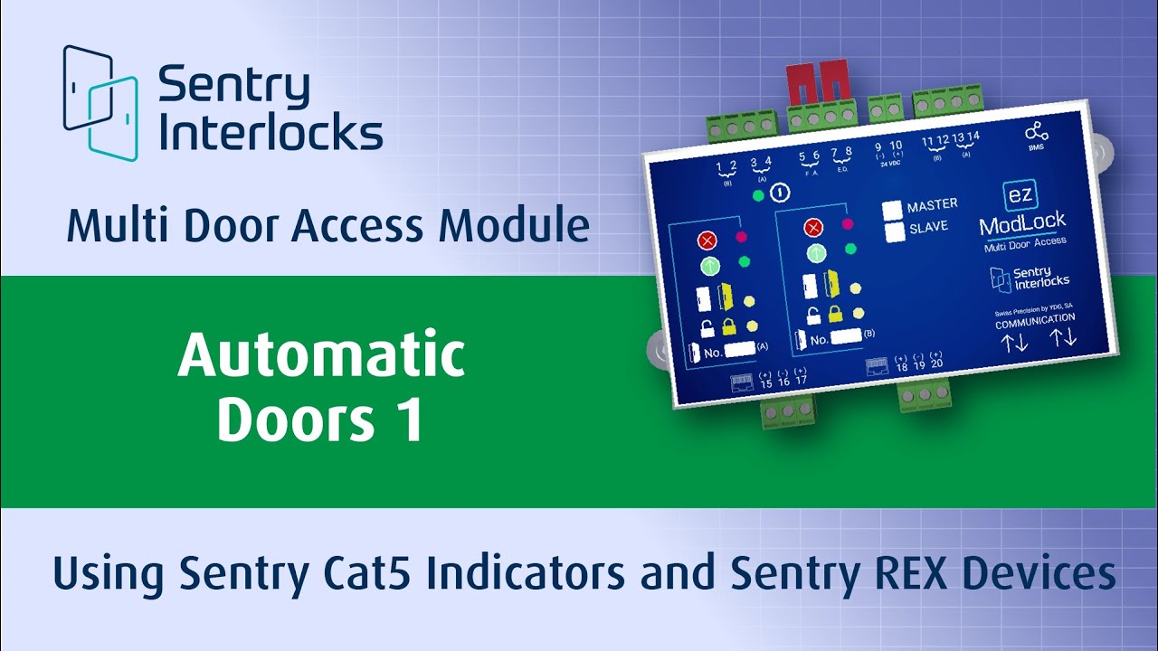 Sentry Interlocks Multi Door Automatic Doors Option 1 - YouTube