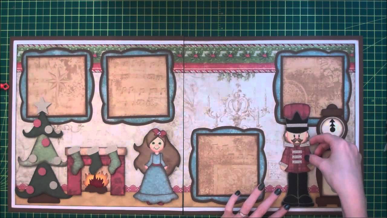 Faith Abigail Designs - Nutcracker Christmas Scrapbook Layout - YouTube