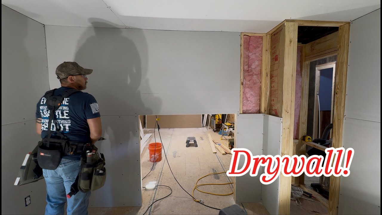 We are DIYing our drywall! - YouTube