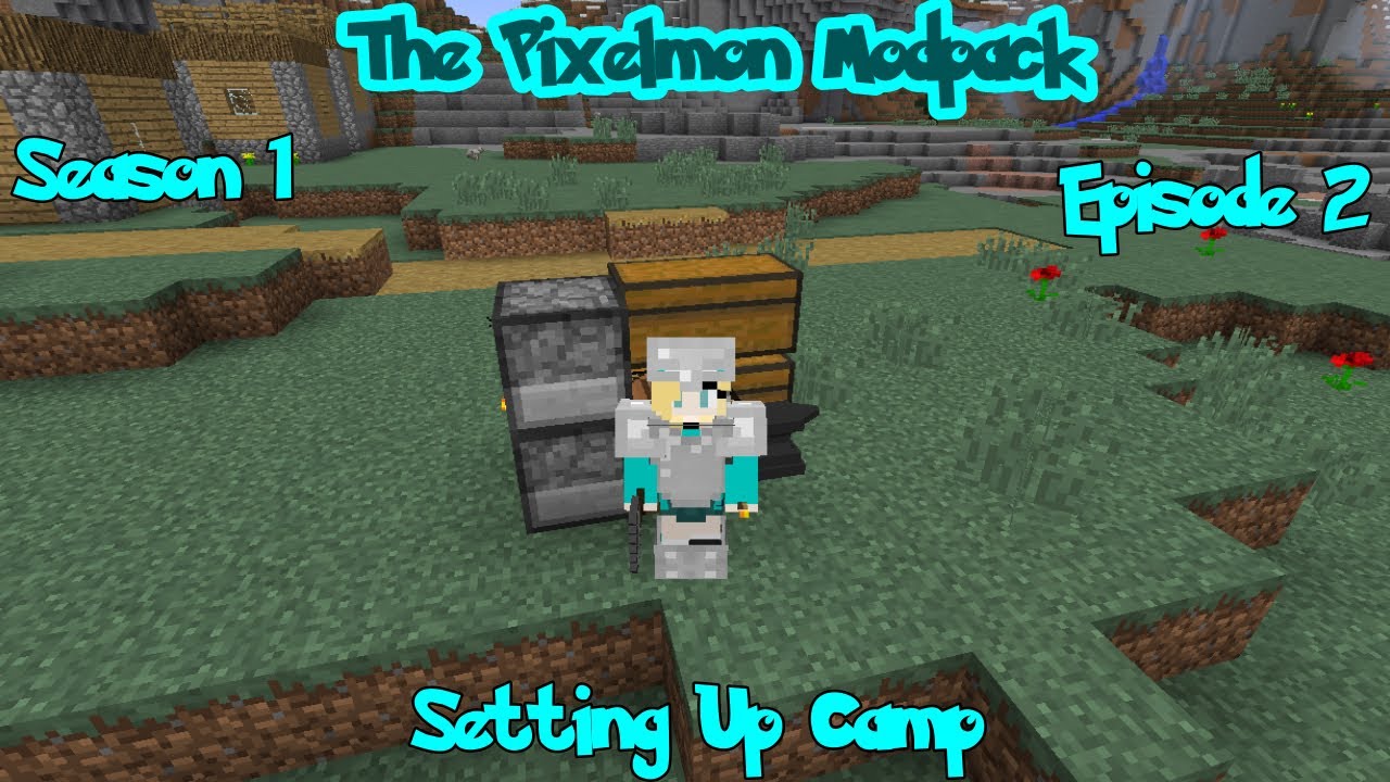 The Pixelmon Modpack S1, Ep 2 Setting Up Camp - YouTube