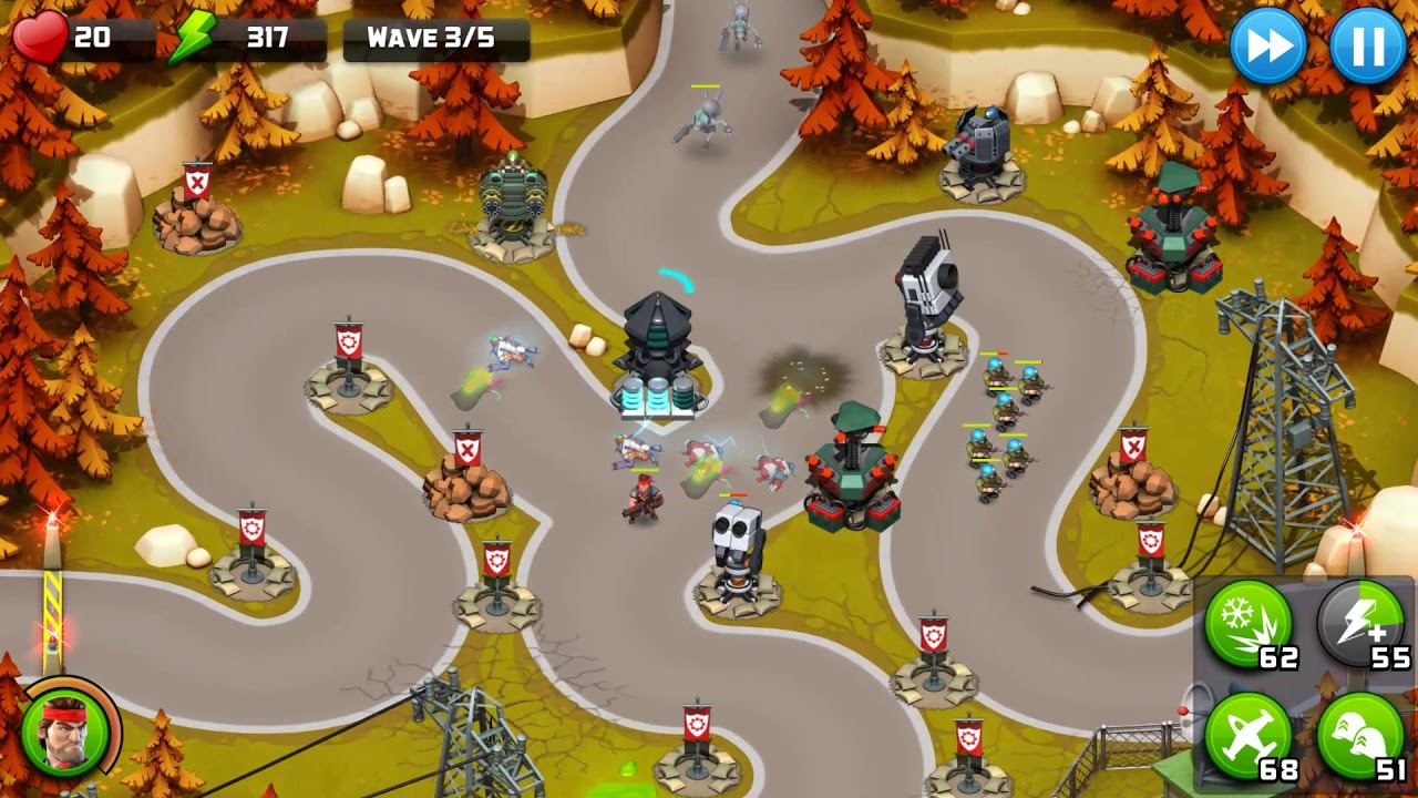 Alien Creeps TD Gameplay Walkthrough Mission 41 Fallen Forest 3 Stars ...