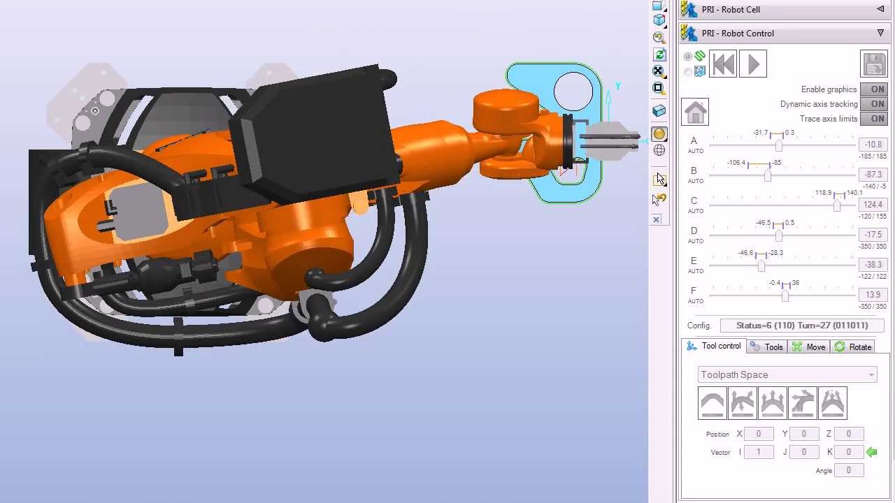 PowerMILL Robot Interface - Constraint Vector100 - YouTube