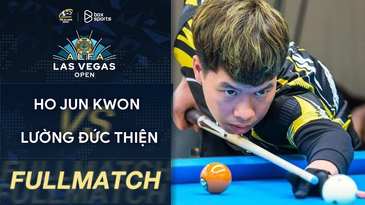 FULL TRẬN HO JUN KWON vs LƯỜNG ĐỨC THIỆN Alfa Las Vegas 10-Ball Open ...