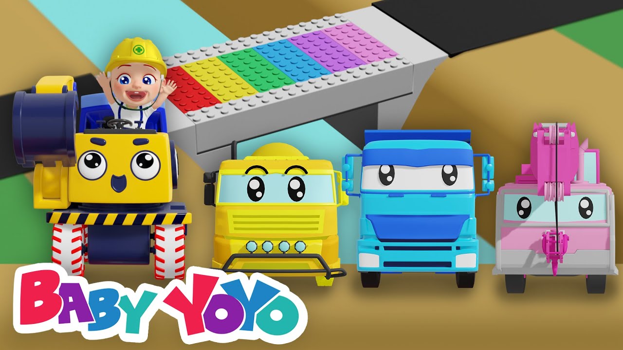 Building Bridge with Blocks, Learn Colors and Nursery Rhymes for Kids ...