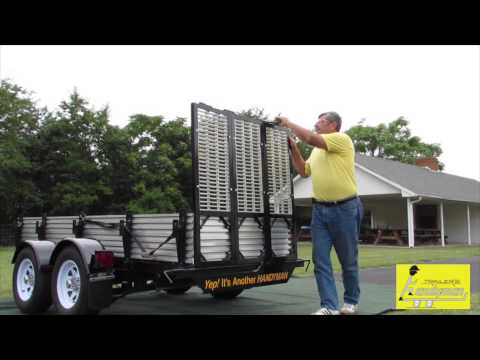 2015 Handyman Trailer Adjustable Ramp System - YouTube