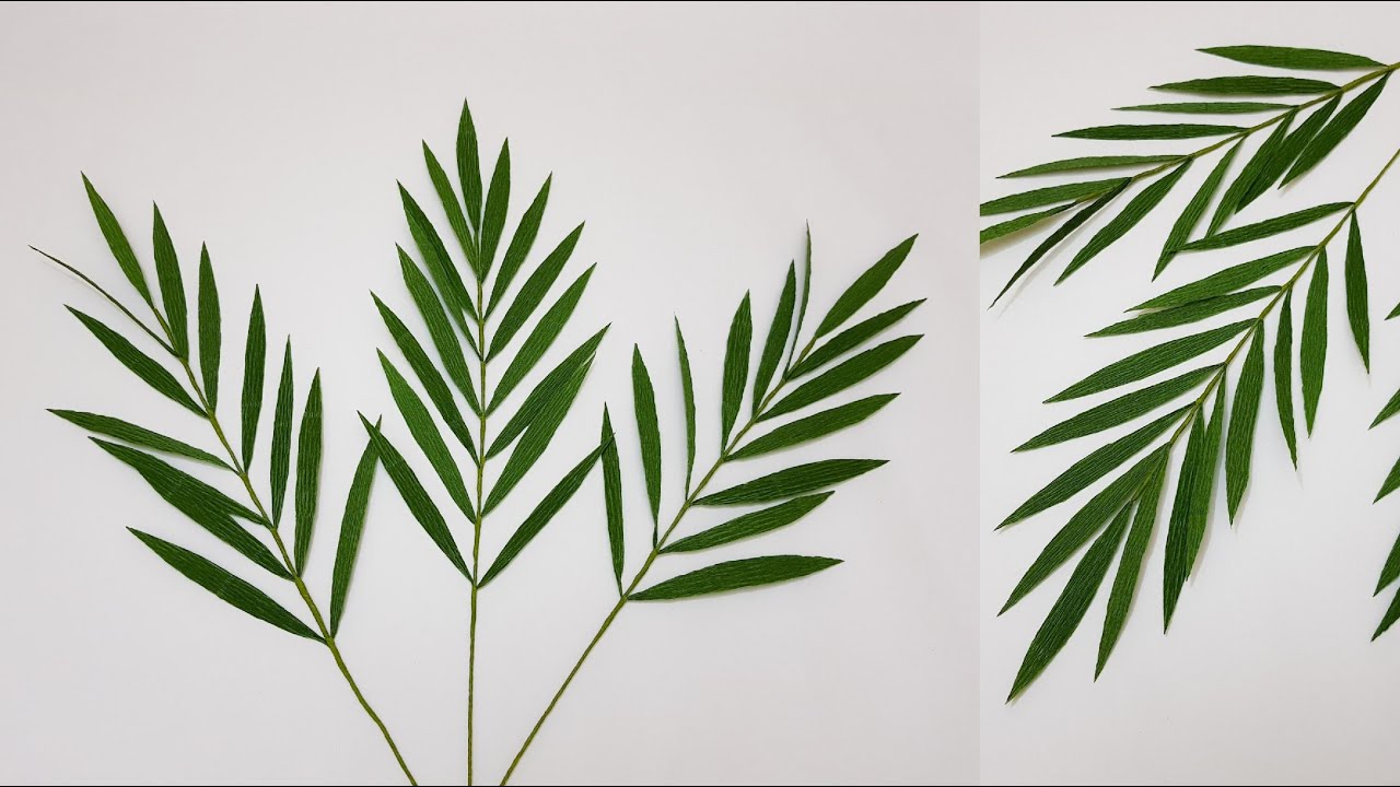 How To Make PAPER LEAVE - Handmde paper Leaves - Làm Lá Giấy Trang Trí ...
