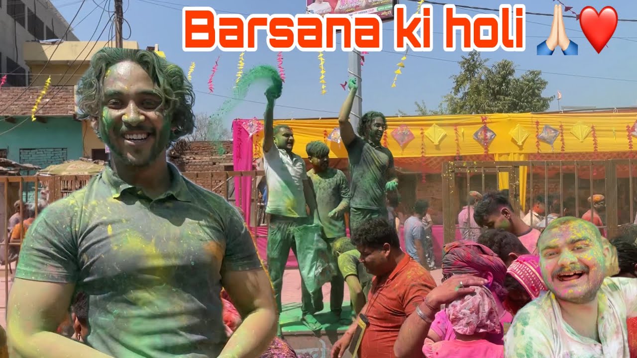 Holi k liye barsana pahunch gye | Barsane ki holi 😱 ️ - YouTube